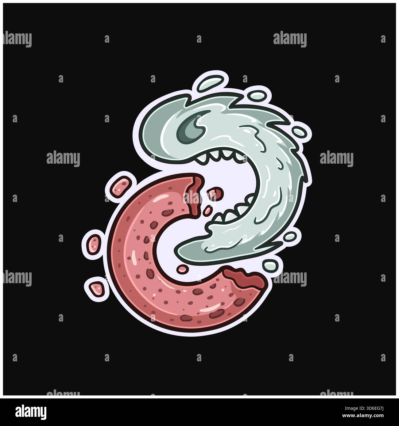 Cartoon Mascot Character of Cereal and milk monster logo Stock Vector ...