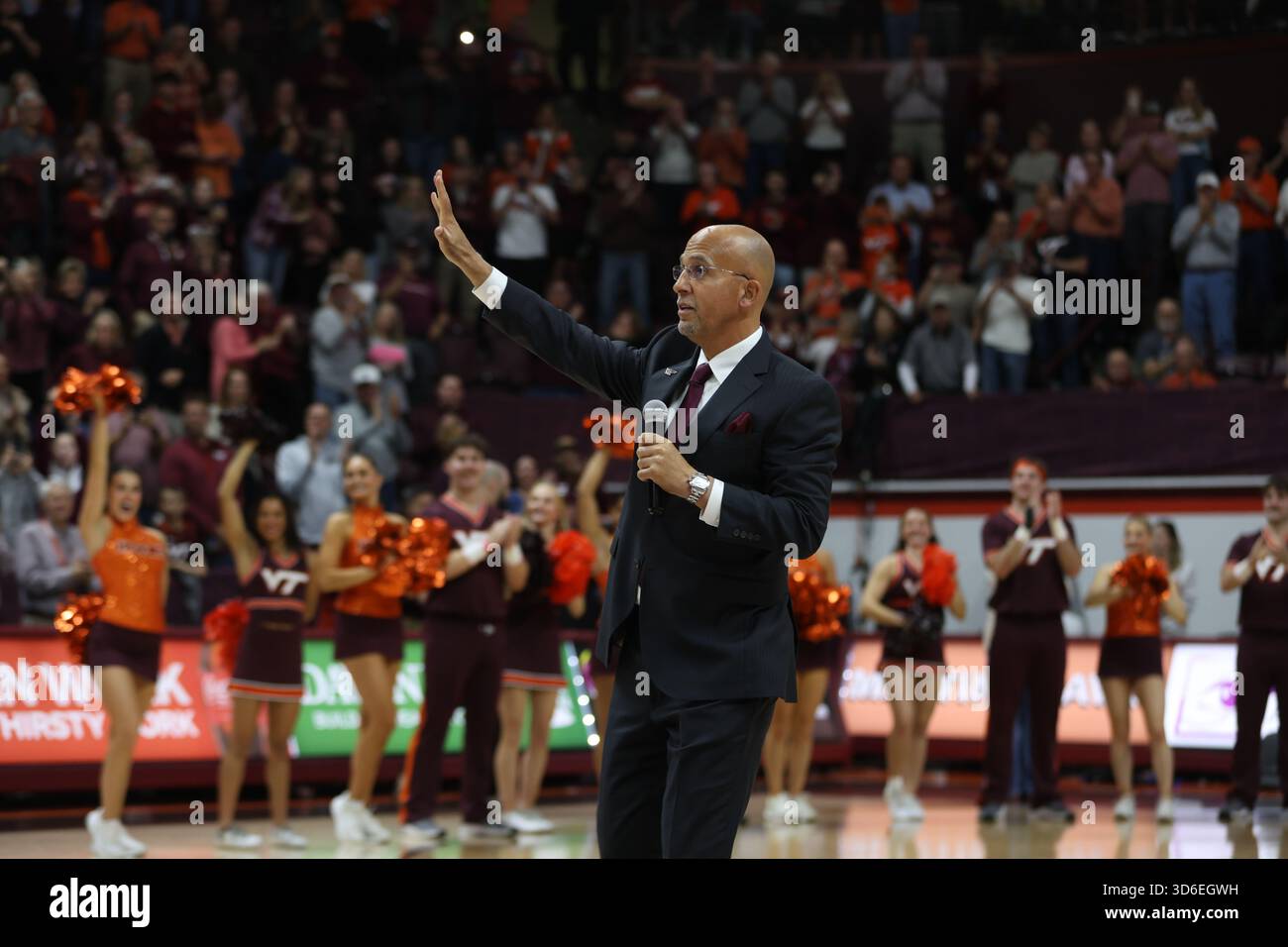 New Virginia Tech Hokies football head coach James Franklin speaks with ...