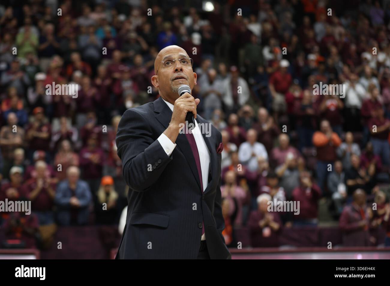 New Virginia Tech Hokies football head coach James Franklin speaks with ...