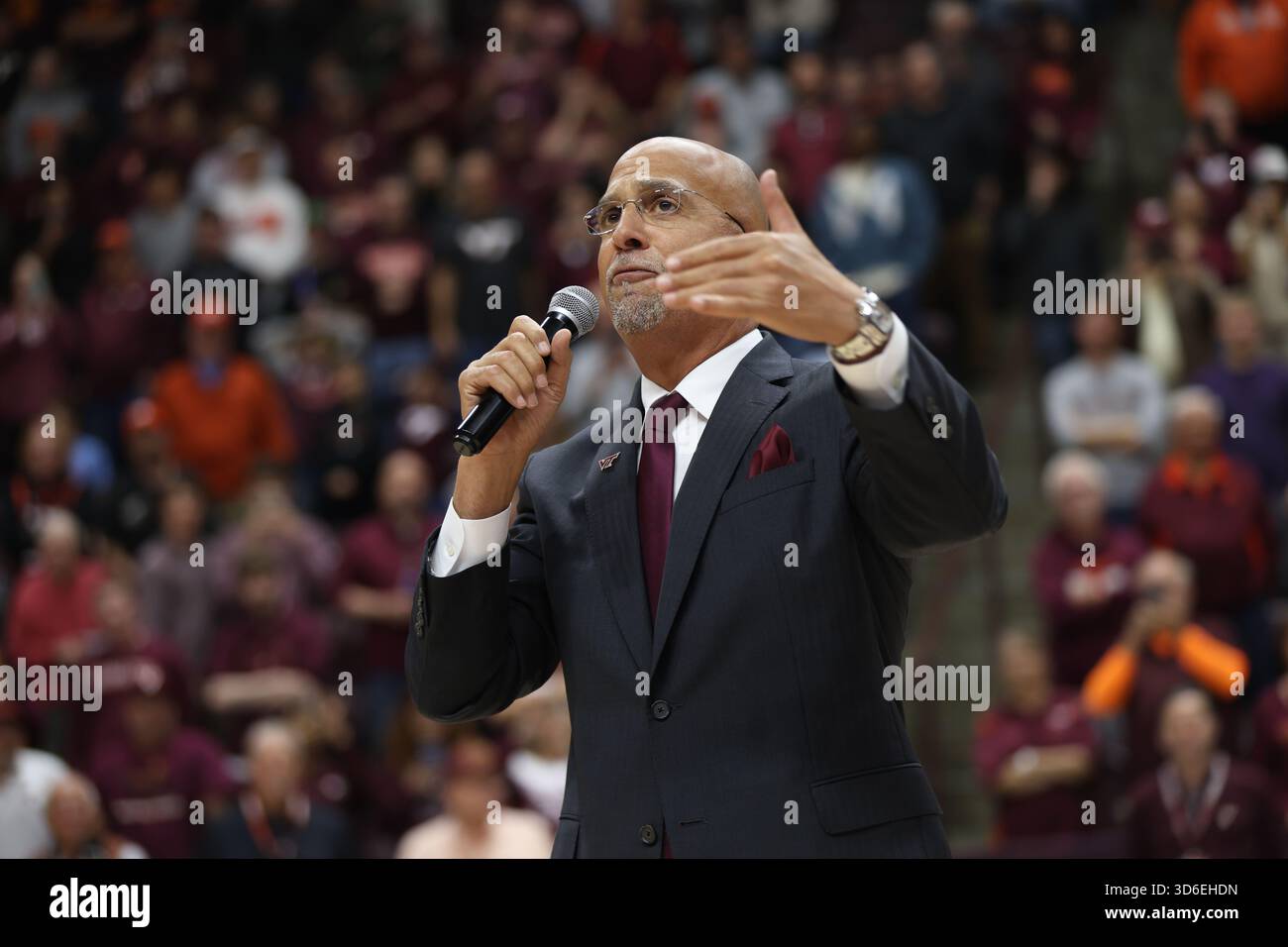 New Virginia Tech Hokies football head coach James Franklin speaks with ...