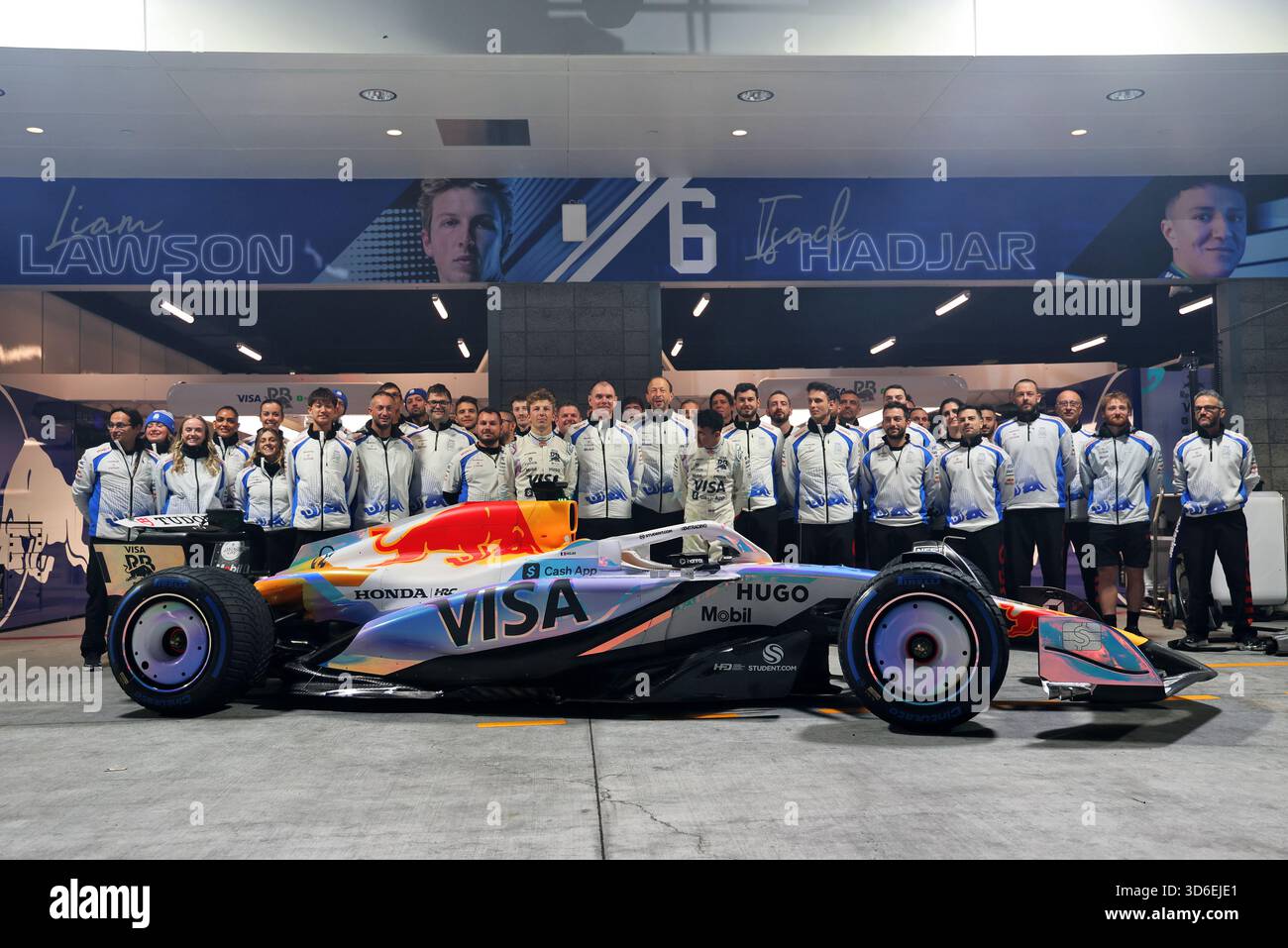 (L to R): Liam Lawson (NZL) Racing Bulls; Alan Permane (GBR) Racing ...