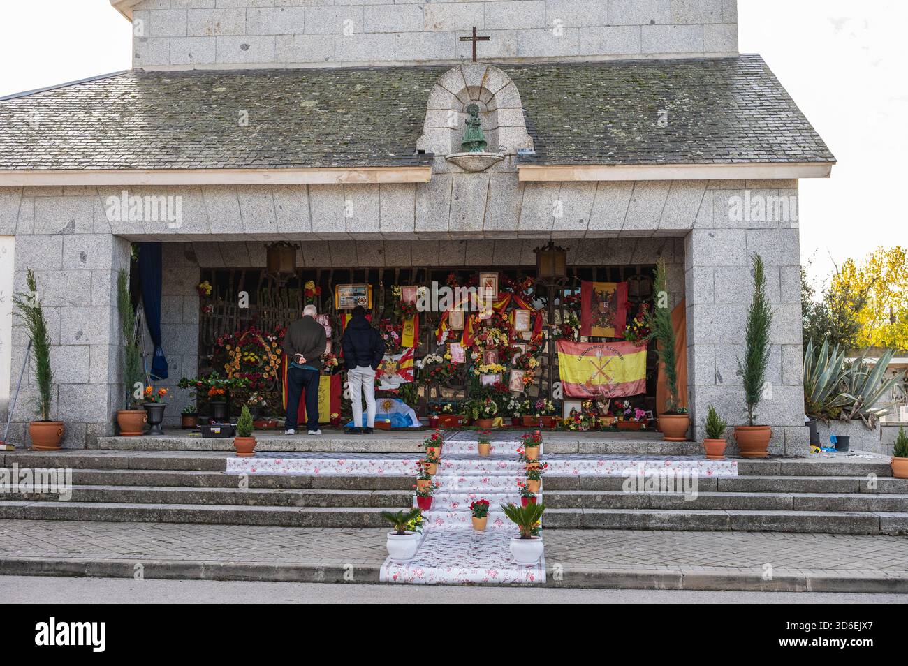 People visiting the tomb of Spanish dictator Francisco Franco at the ...