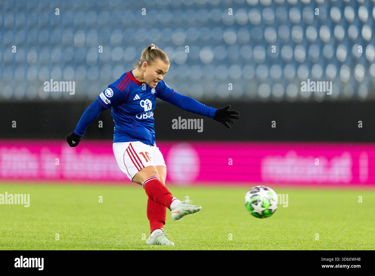 Olaug Tvedten (10 Valerenga) shoots the ball during the UEFA Womens ...