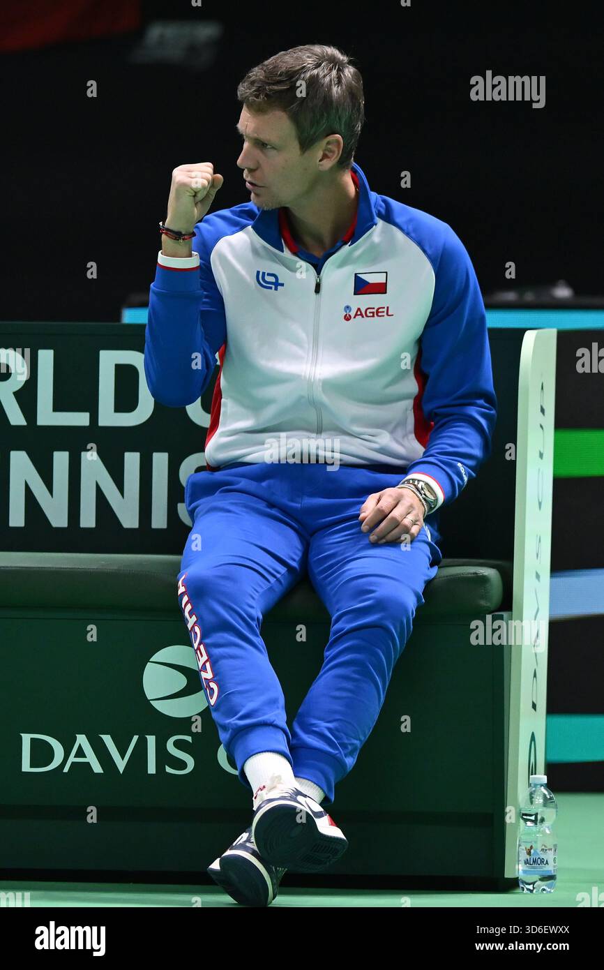 Tomas Berdych, captain of team Czechia during the Davis Cup Quarter ...