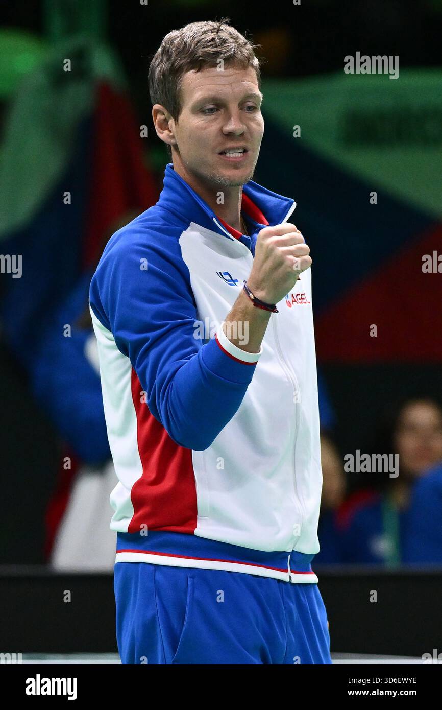 Tomas Berdych, captain of team Czechia during the Davis Cup Quarter ...