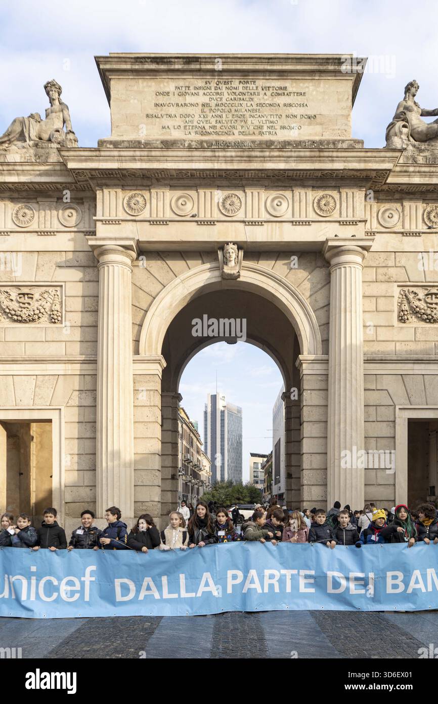 MILAN - Piazza XXV Aprile For World Children's Day, UNICEF and the ...