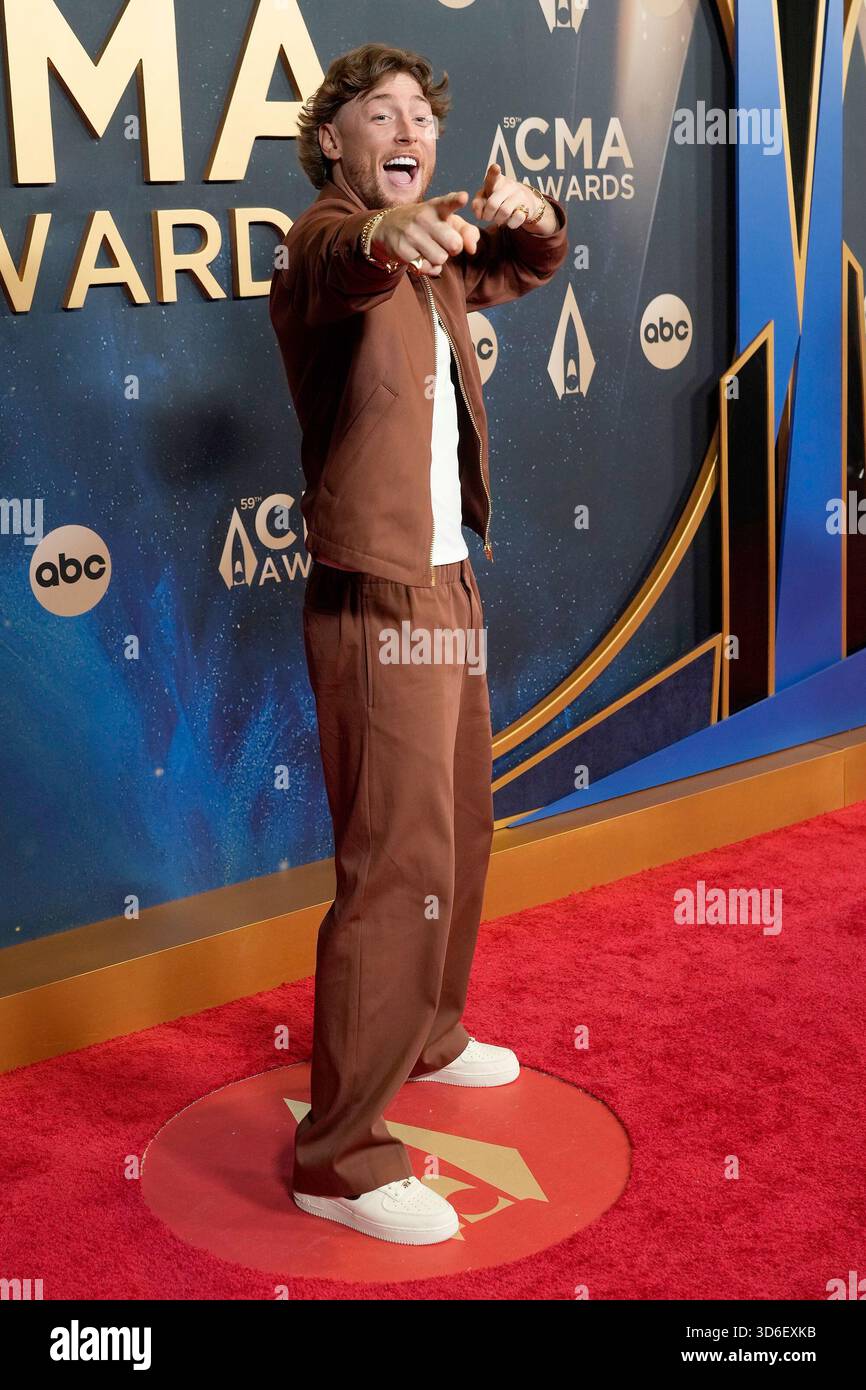 19 November 2025 - Nashville, Tennessee - Bailey Zimmerman. 59th CMA ...