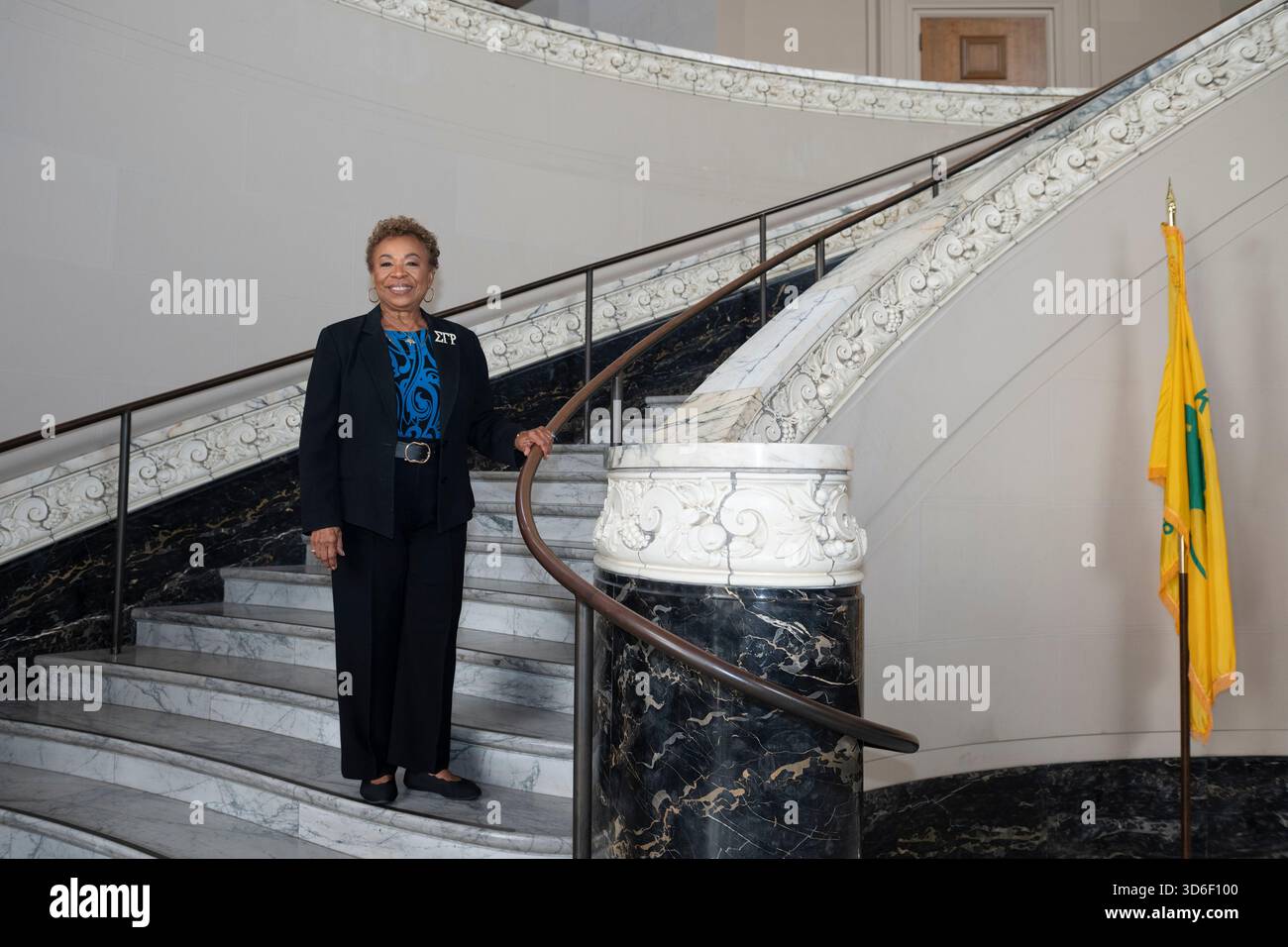 Oakland Mayor Barbara Lee poses for a portrait on Friday, Nov. 14, 2025 ...