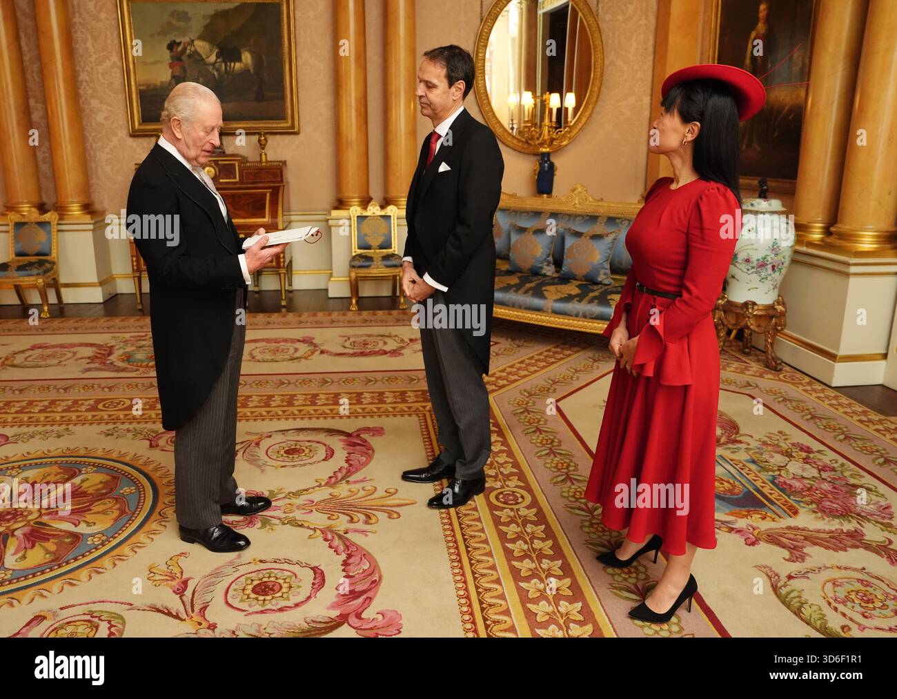 King Charles III during an audience with Dominique Paravicini ...