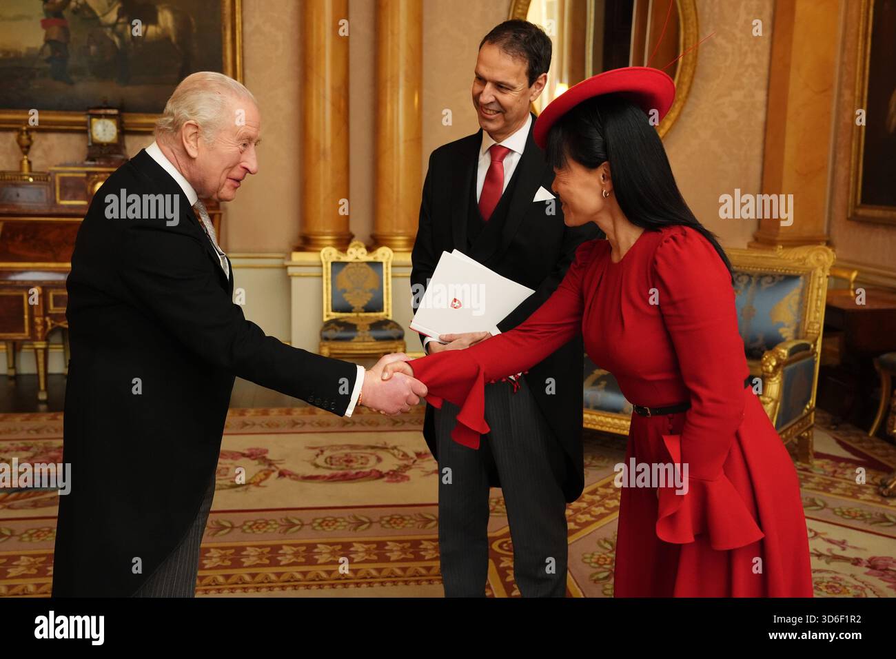 King Charles III during an audience with Dominique Paravicini ...