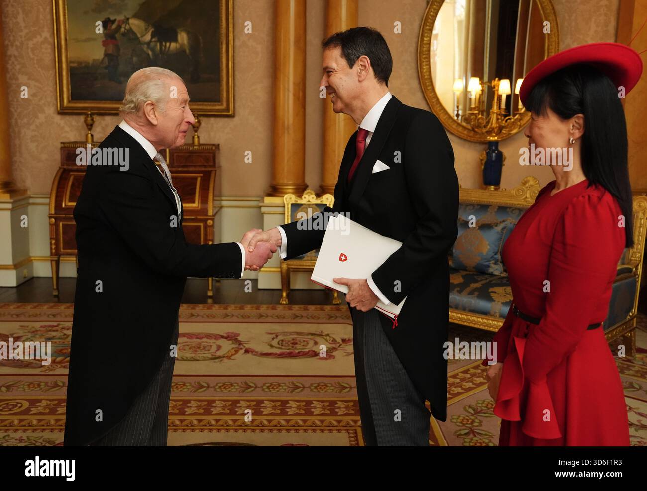 King Charles III during an audience with Dominique Paravicini ...