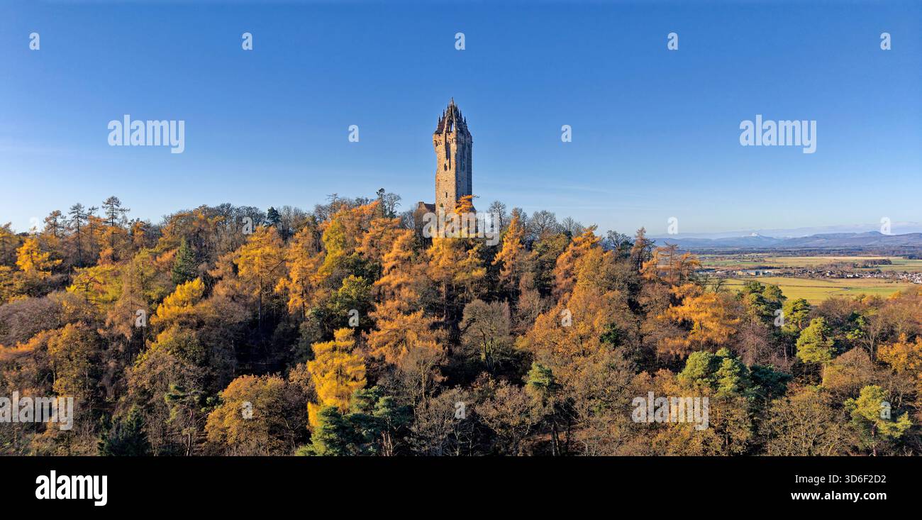 Wallace Monument Abbey Craig Stirling Scotland the 67 m (220 ft) tower ...