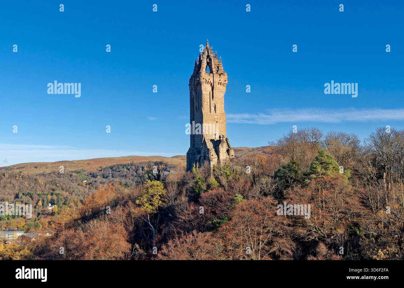 Wallace Monument on Abbey Craig Stirling Scotland 67 m (220 ft) tower ...