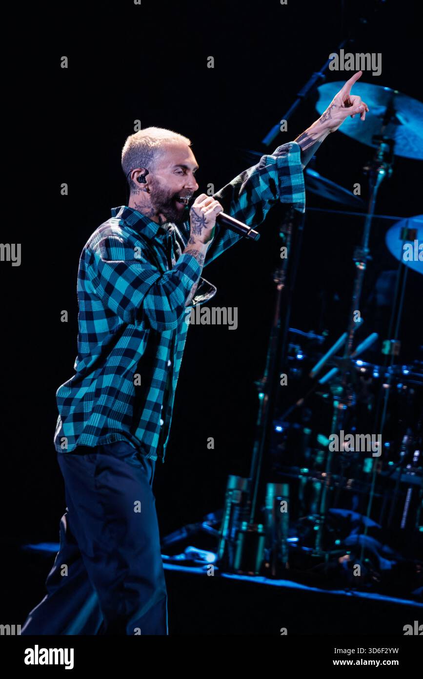 Adam Levine of Maroon 5 performs on stage during the iHeartRadio Music ...