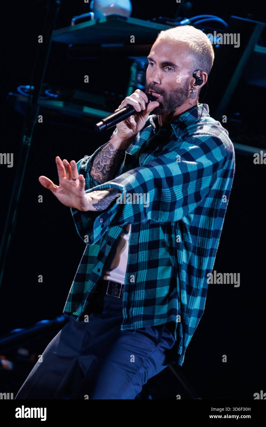 Adam Levine of Maroon 5 performs on stage during the iHeartRadio Music ...