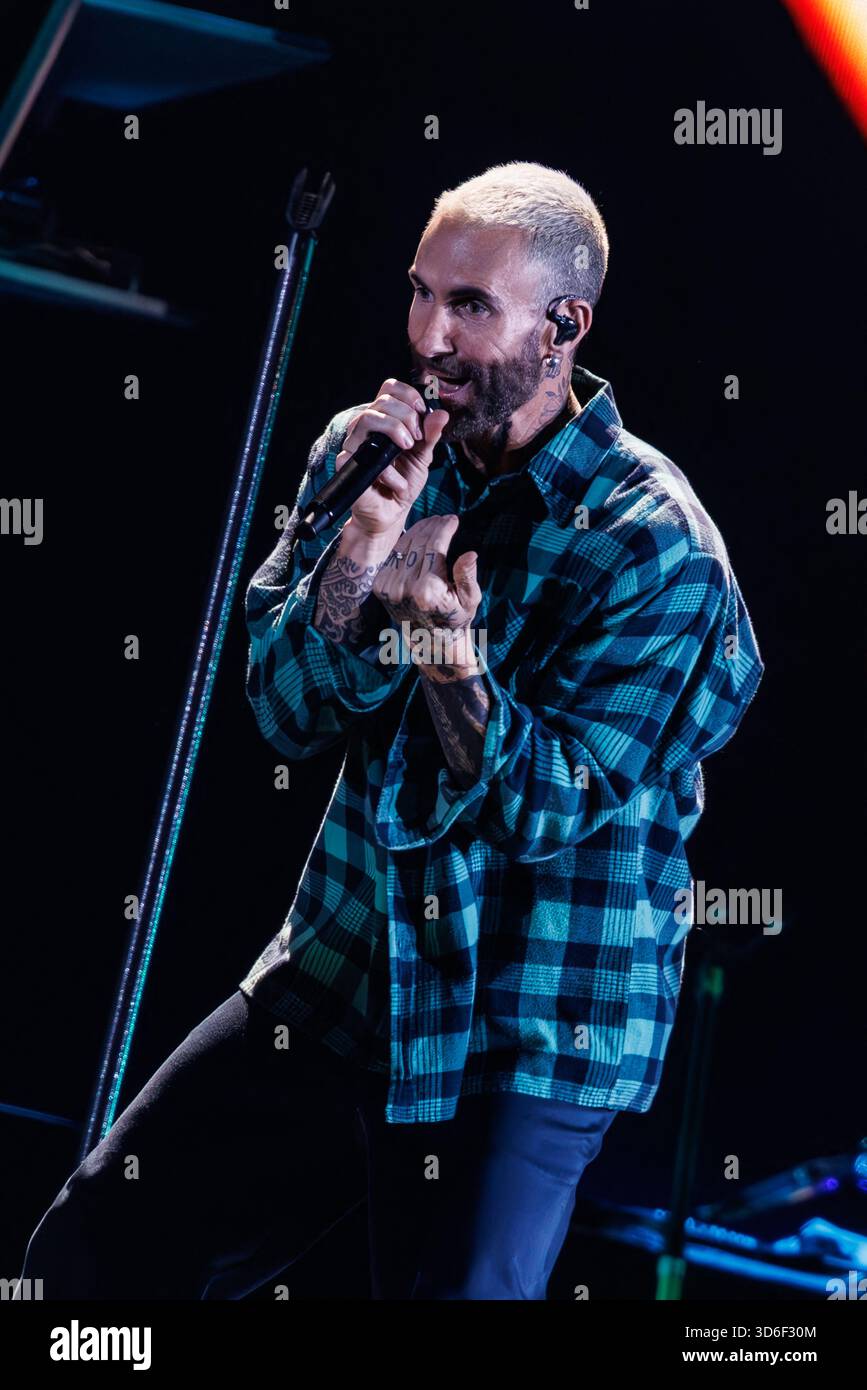 Adam Levine of Maroon 5 performs on stage during the iHeartRadio Music ...