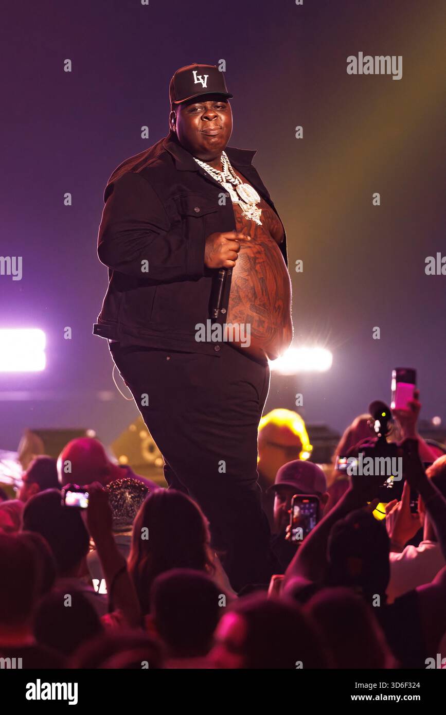 BigXthaPlug performs on stage during the iHeartRadio Music Festival at ...