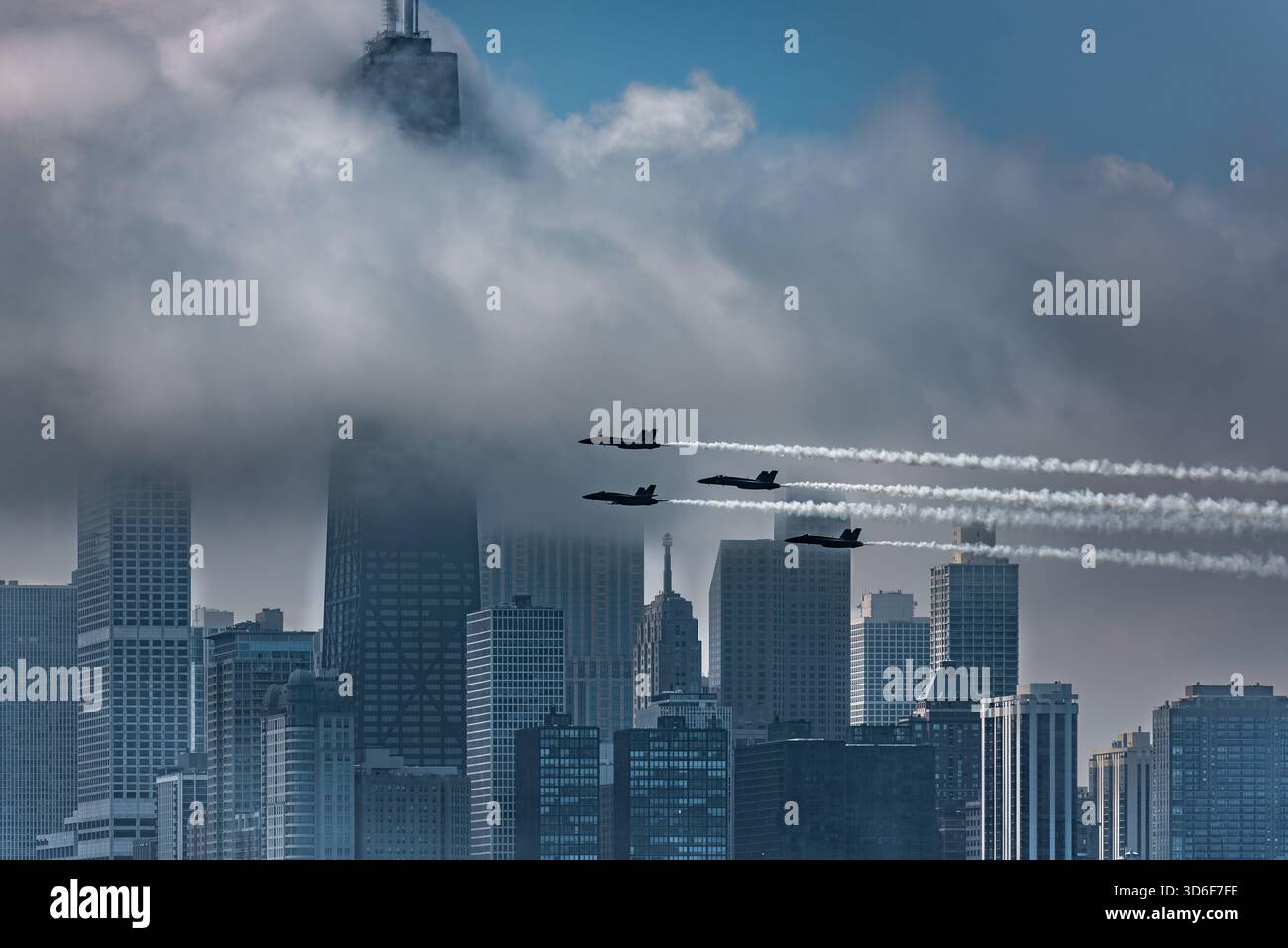 Blue Angels jets performing precision maneuvers in the sky at the ...