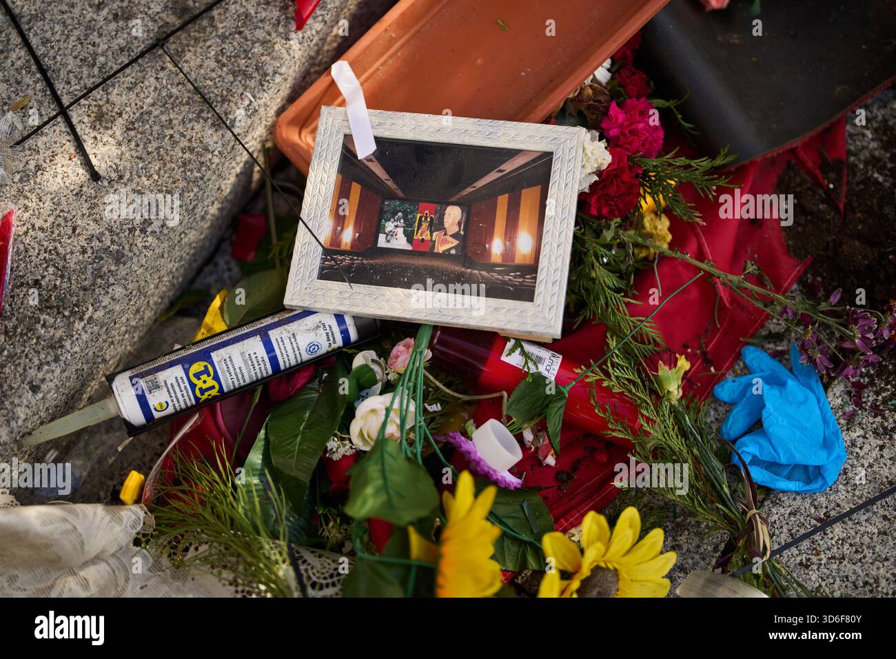A picture of Francisco Franco at the pantheon where he is buried ...