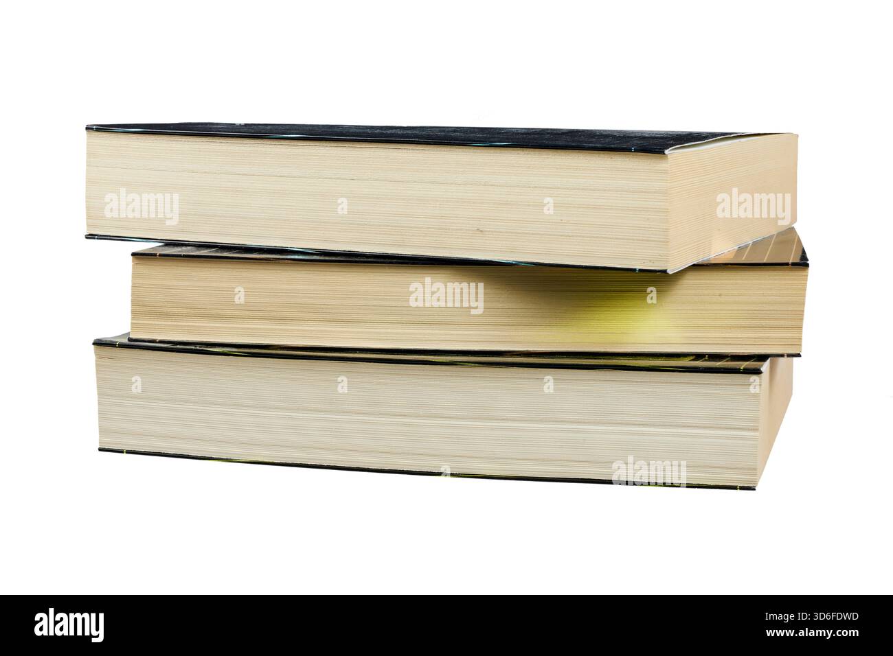 stack of books with beige pages isolated on white Stock Photo - Alamy