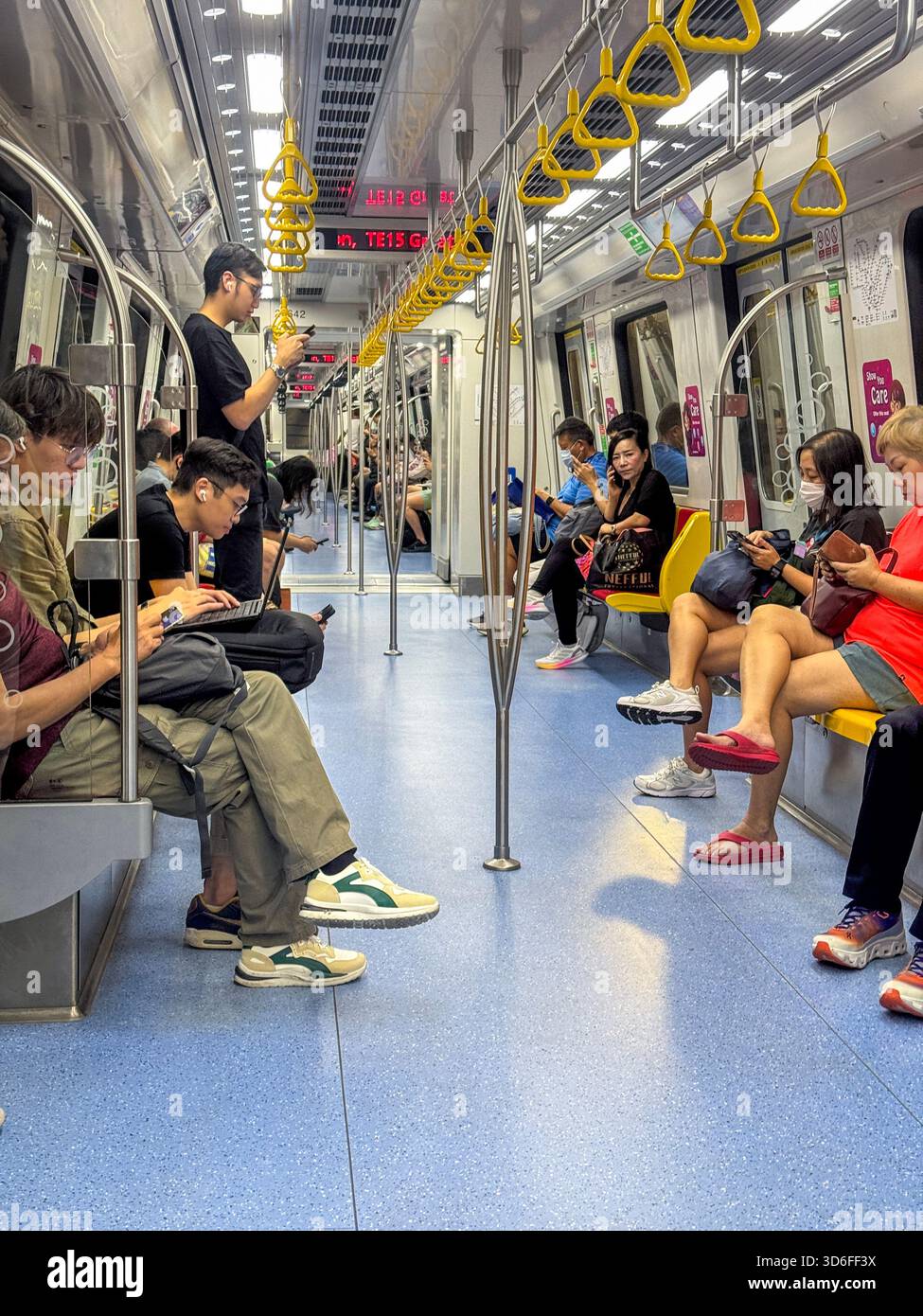 MRT Mass Rapid Transport metro underground train in Singapore ...