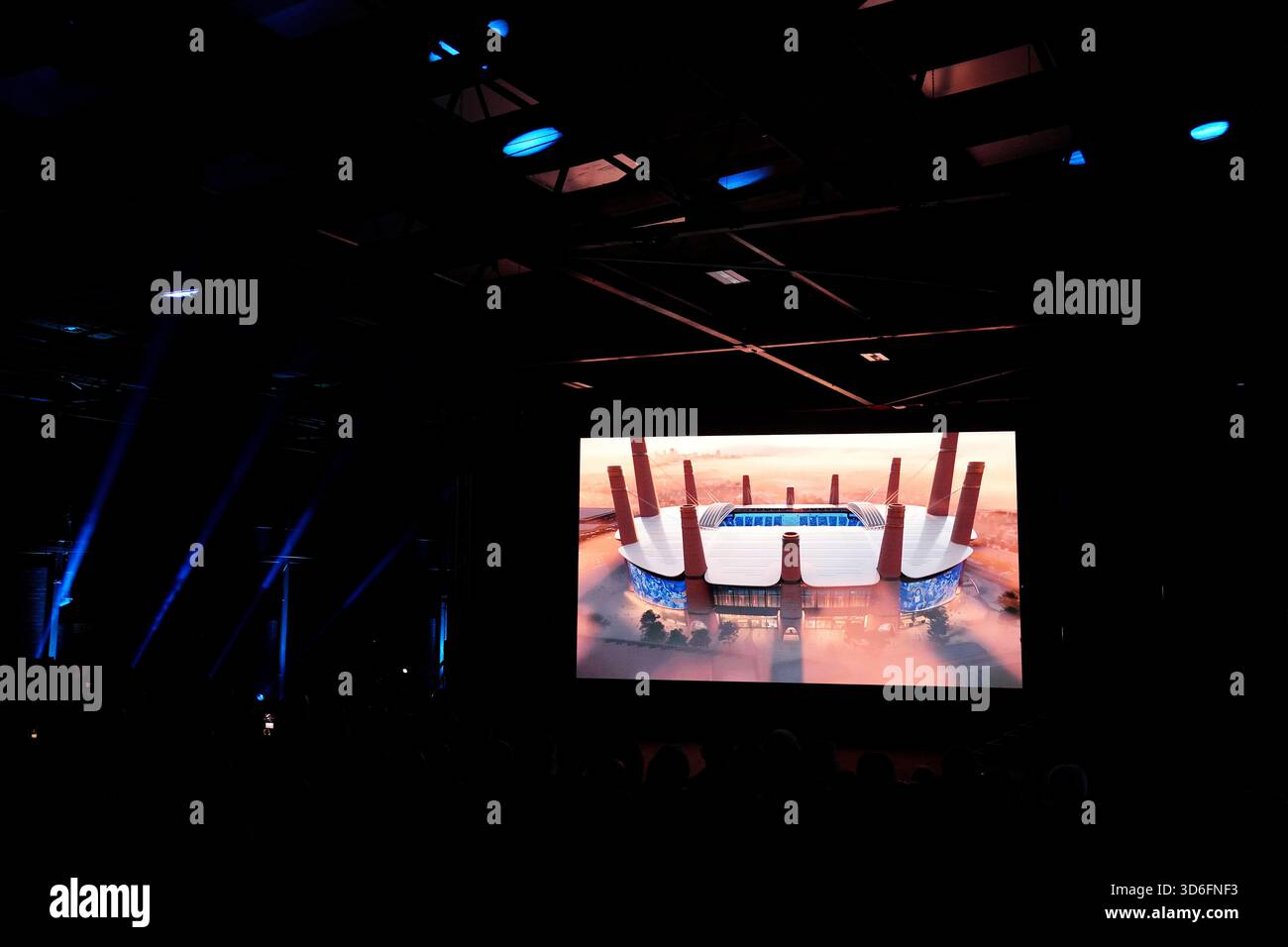 The big screen during the unveiling of Birmingham City Football Club's ...