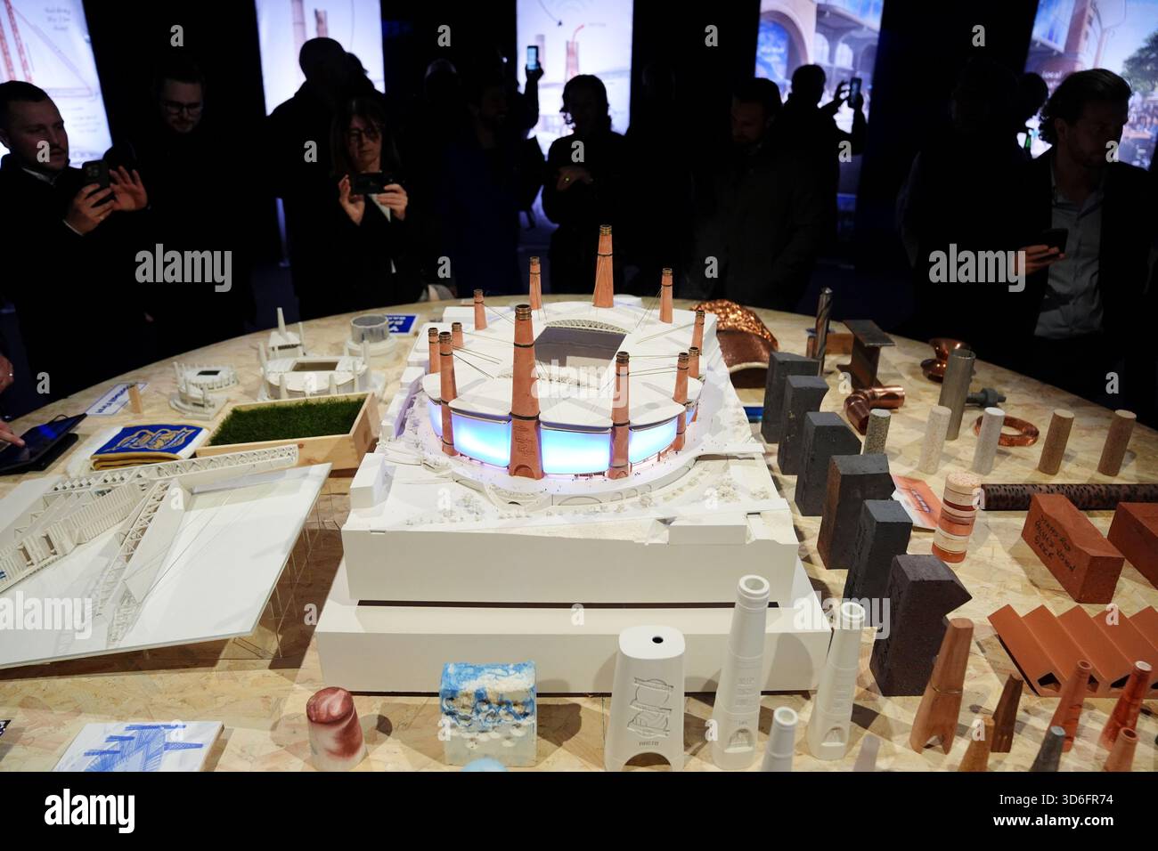 A Diorama of Birmingham City Football Club's new stadium plans during ...