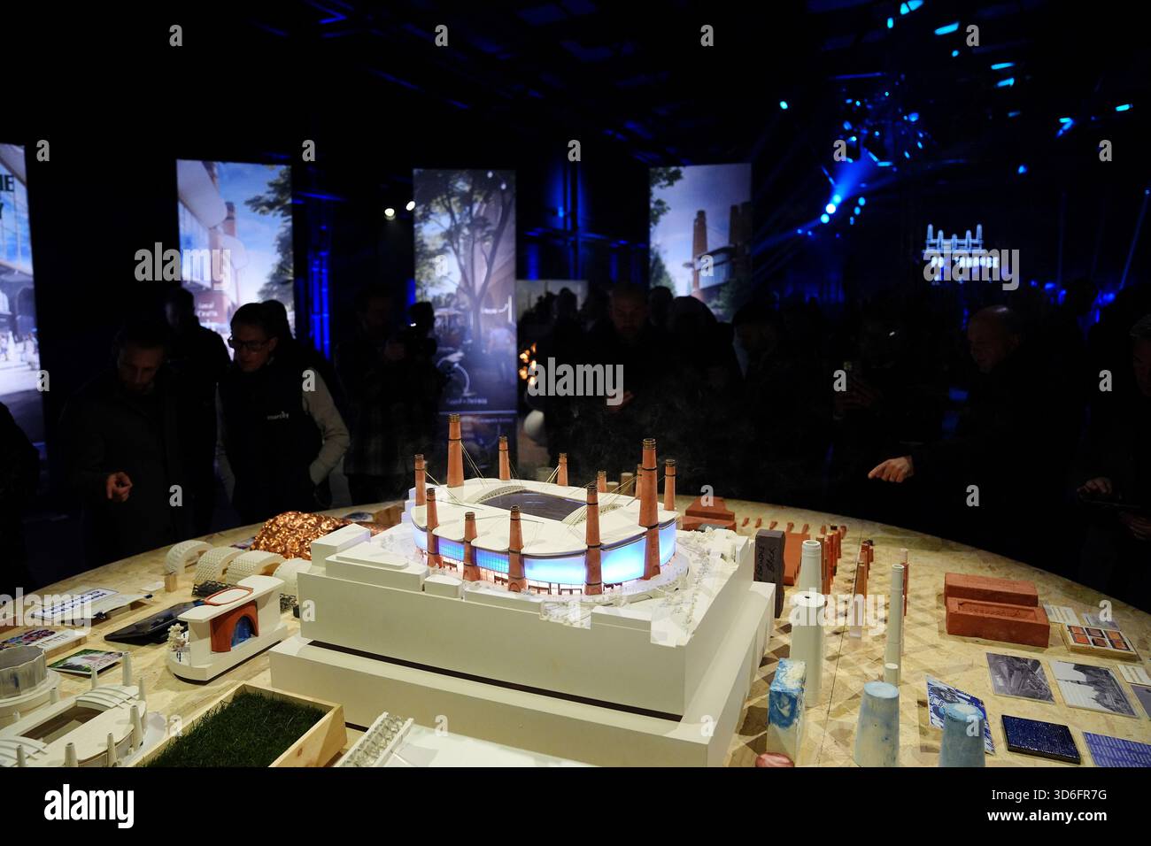 A Diorama of Birmingham City Football Club's new stadium plans during ...