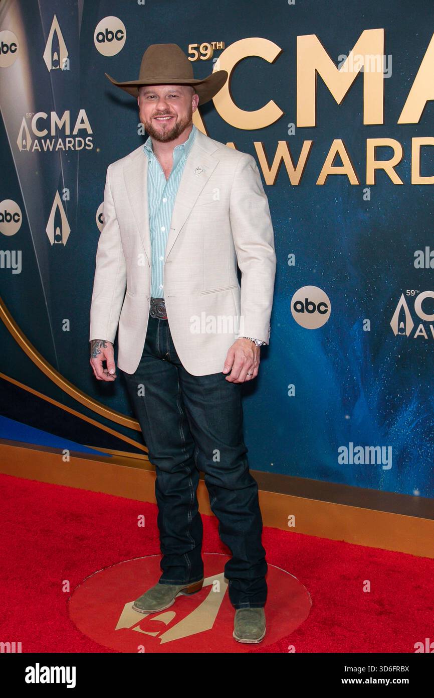 Cody Johnson walks the red carpet before the “The 59th Annual CMA ...