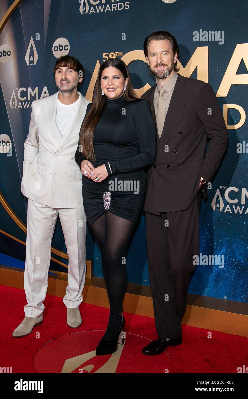 Lady A walks the red carpet before the “The 59th Annual CMA Awards” at ...