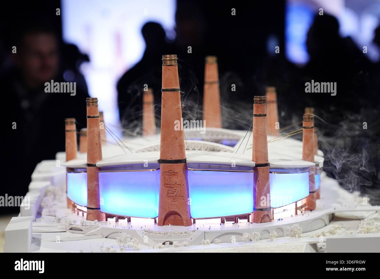 A Diorama of Birmingham City Football Club's new stadium plans during ...