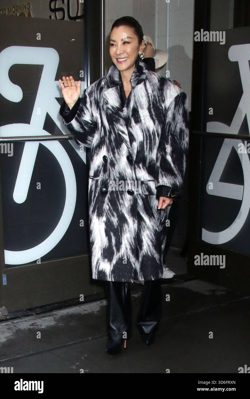 NEW YORK, NY- NOVEMBER 19: Michelle Yeoh seen at Live with Kelly & Mark ...