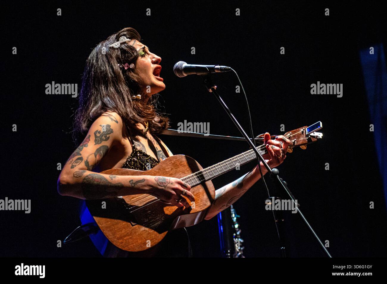 Mel Muñiz performing live in Buenos Aires. The Argentine singer during ...