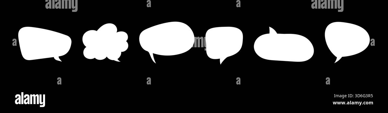 Speech bubbles for text. Message balloons, stickers, social media chat ...