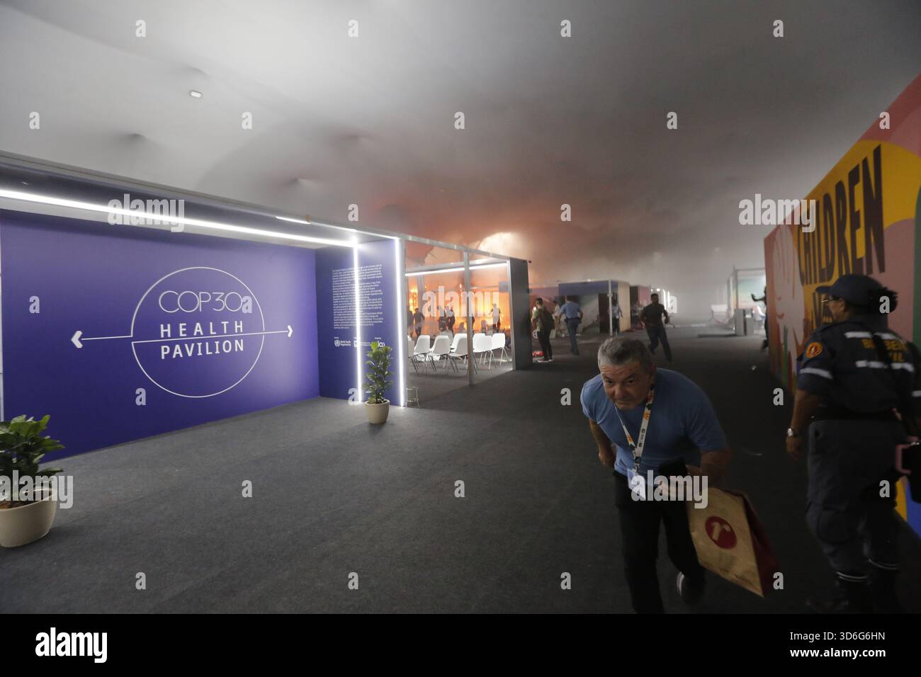 A fire broke out in the Blue Zone pavilion during COP30 in Belém, Pará ...