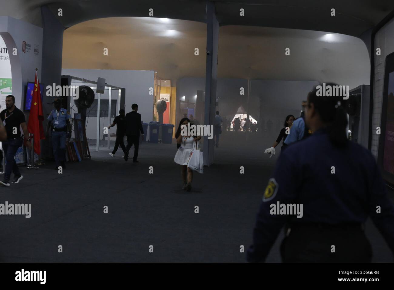 A fire broke out in the Blue Zone pavilion during COP30 in Belém, Pará ...