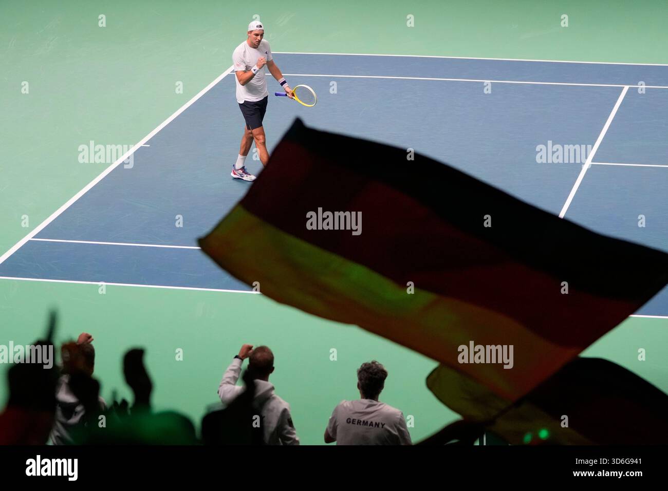 Germany's Jan Lennard Struff celebrates a winning point against ...
