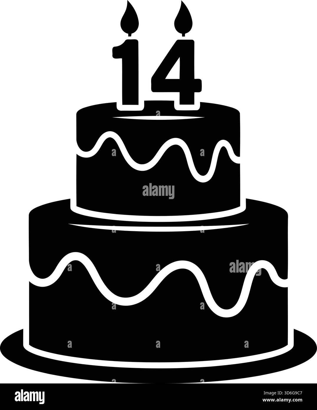 Event cake icon outline Stock Vector Images - Alamy