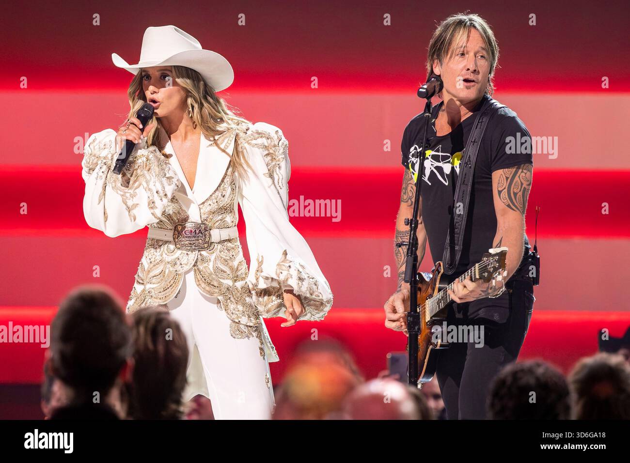 Lainey Wilson and Keith Urban perform during the opening of “The 59th ...