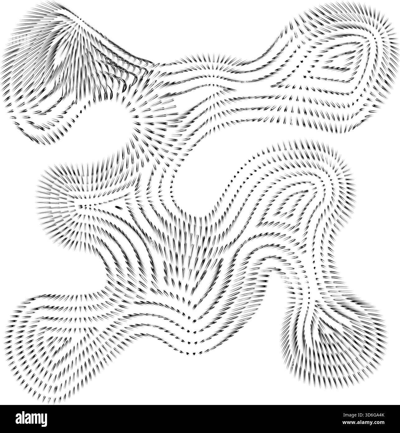 Abstract mesh shape with liquid-like flowing lines and dynamic ...