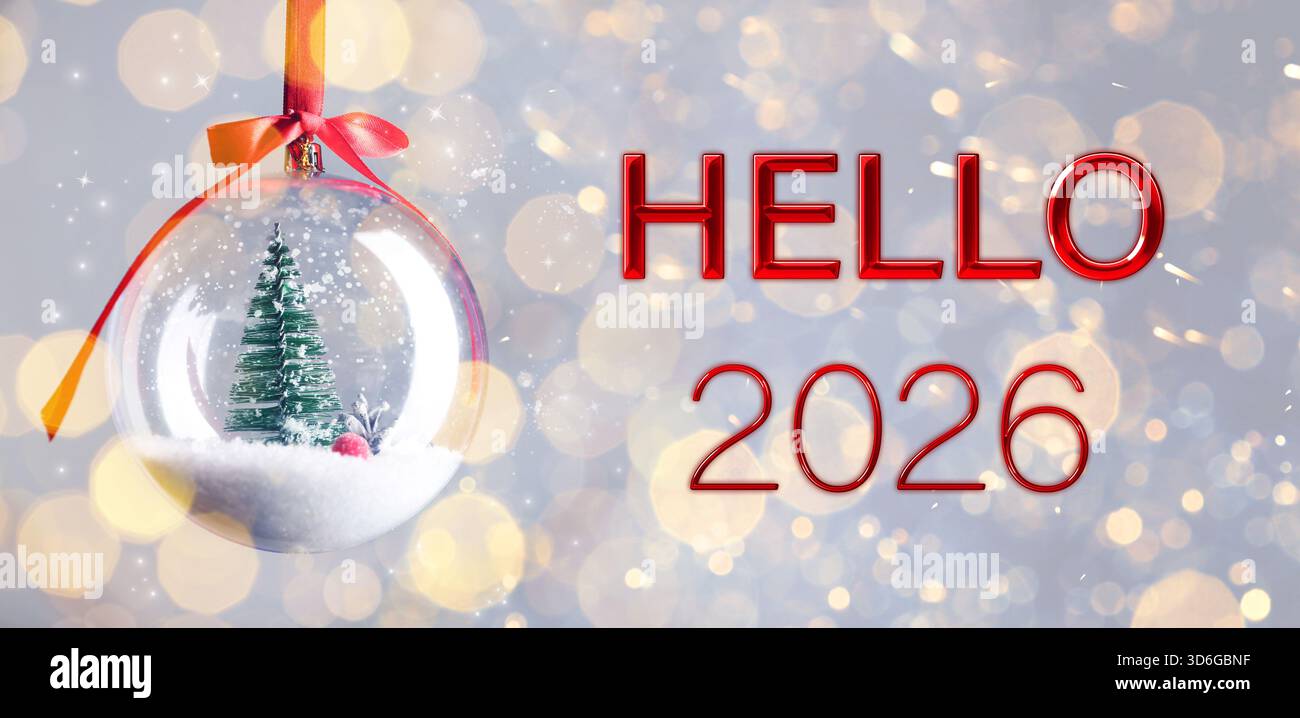 2026 snow globe bright hi-res stock photography and images - Alamy