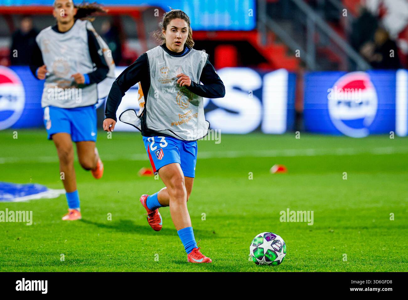 Alexia Fernandez of Atletico Madrid looks on during the UEFA Women's ...