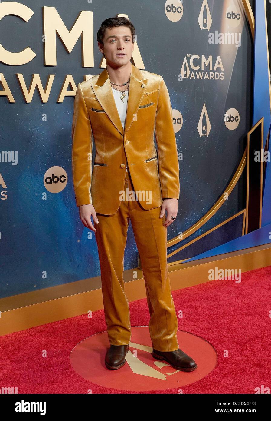 19 November 2025 - Nashville, Tennessee - Asher Angel. 59th CMA Awards ...