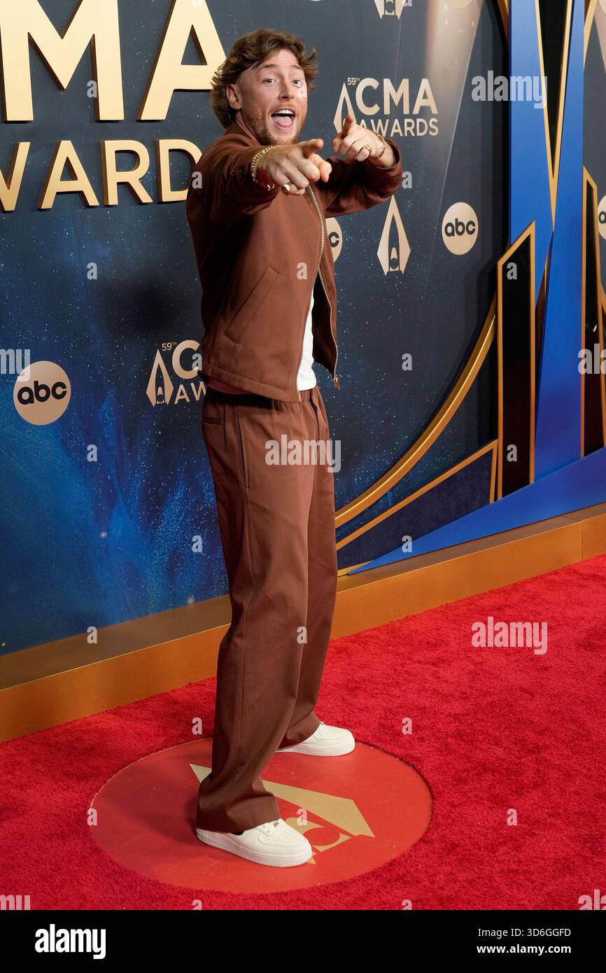 19 November 2025 - Nashville, Tennessee - Bailey Zimmerman. 59th CMA ...