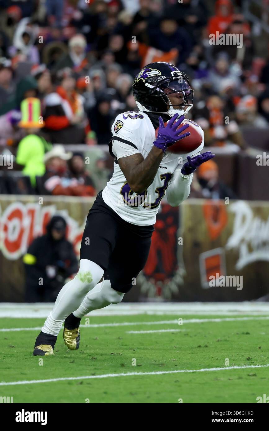 Baltimore Ravens wide receiver LaJohntay Wester (83) returns a kick ...