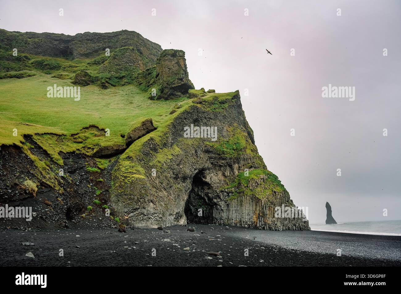The cave in the entrance of Reynisfjara Black Sand Beach, the most ...