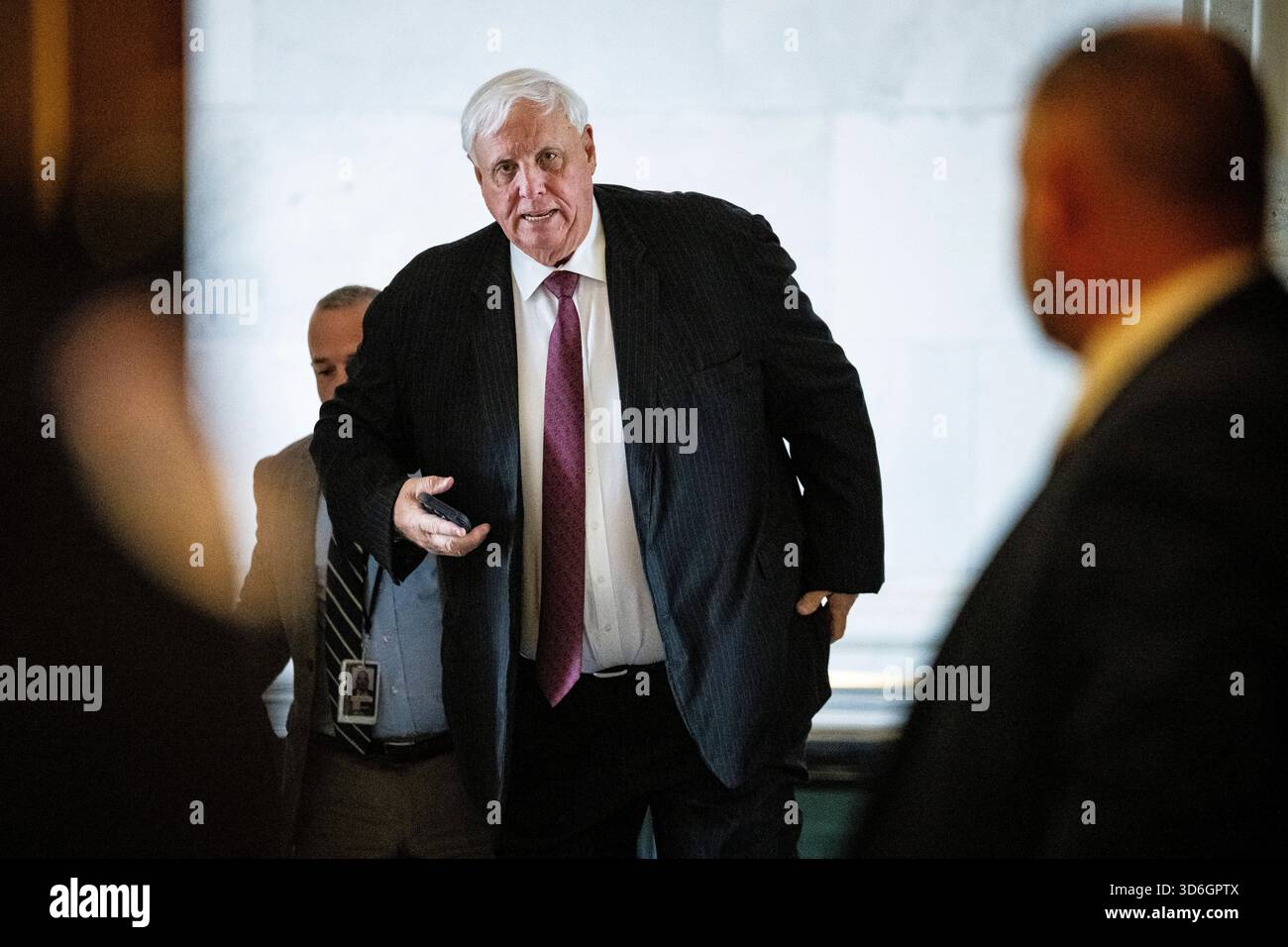 Senator Jim Justice (R-W.V.) arrives at the U.S. Capitol, in Washington ...