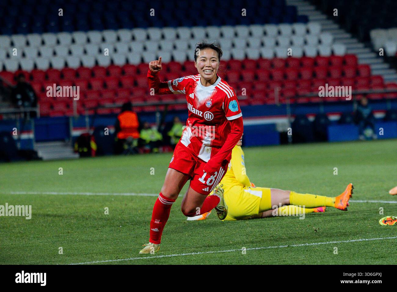 Momoko Tanikawa of Bayern Munchen celebrates after scoring her team's ...