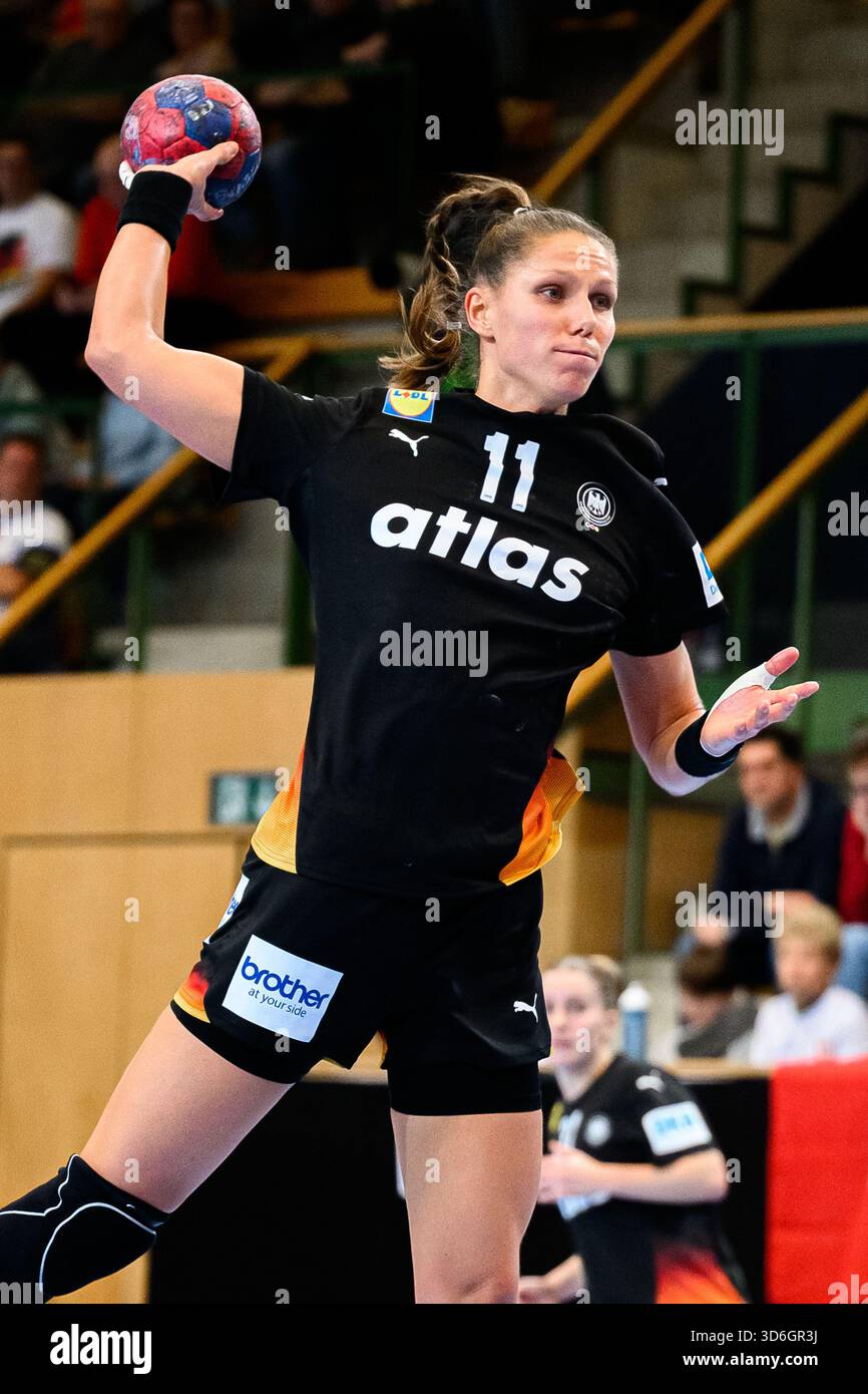 20 November 2025, Switzerland, St. Gallen: Handball, women ...