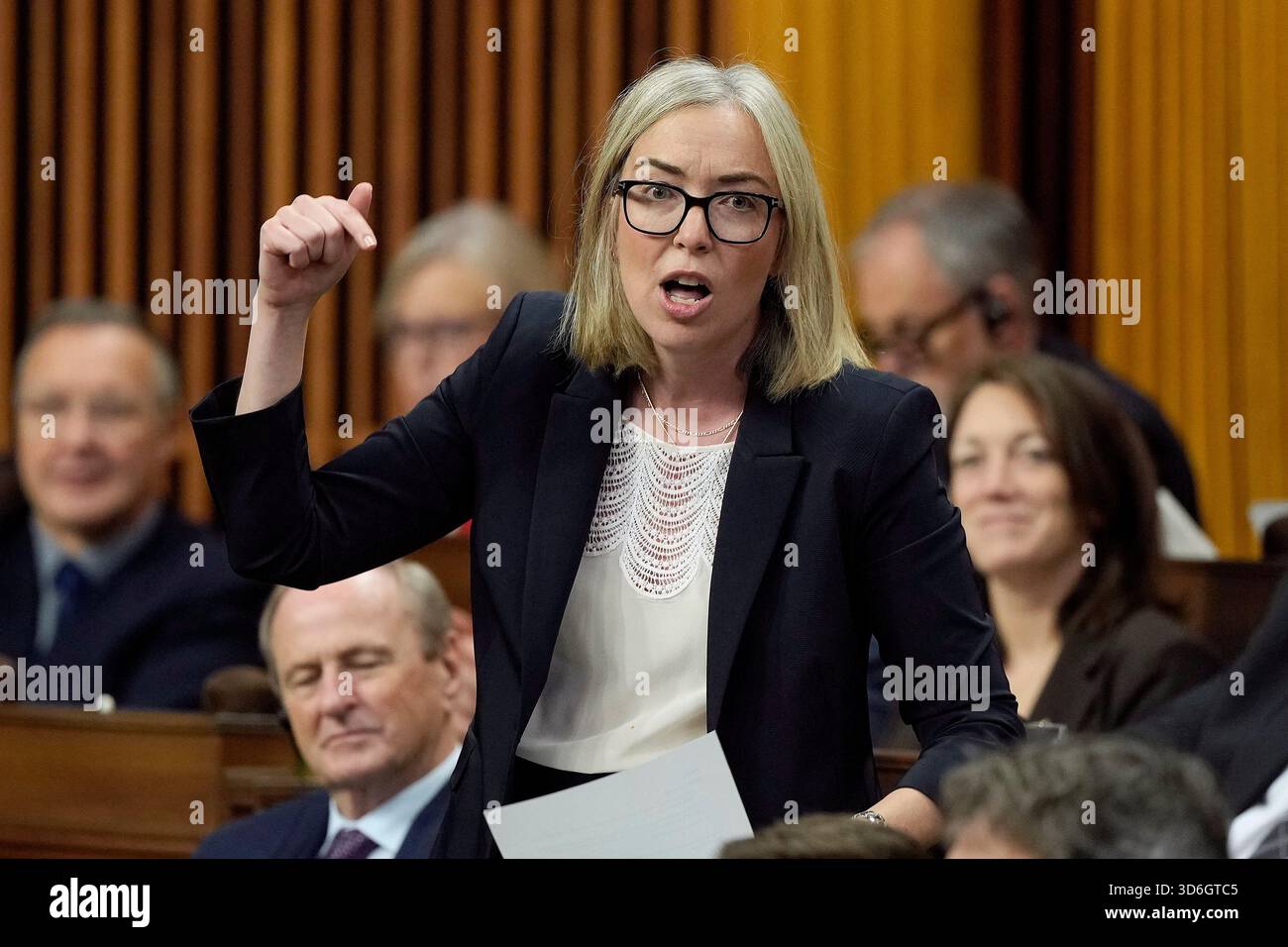MP for Toronto-St. Paul's Leslie Church rises during Question Period on ...